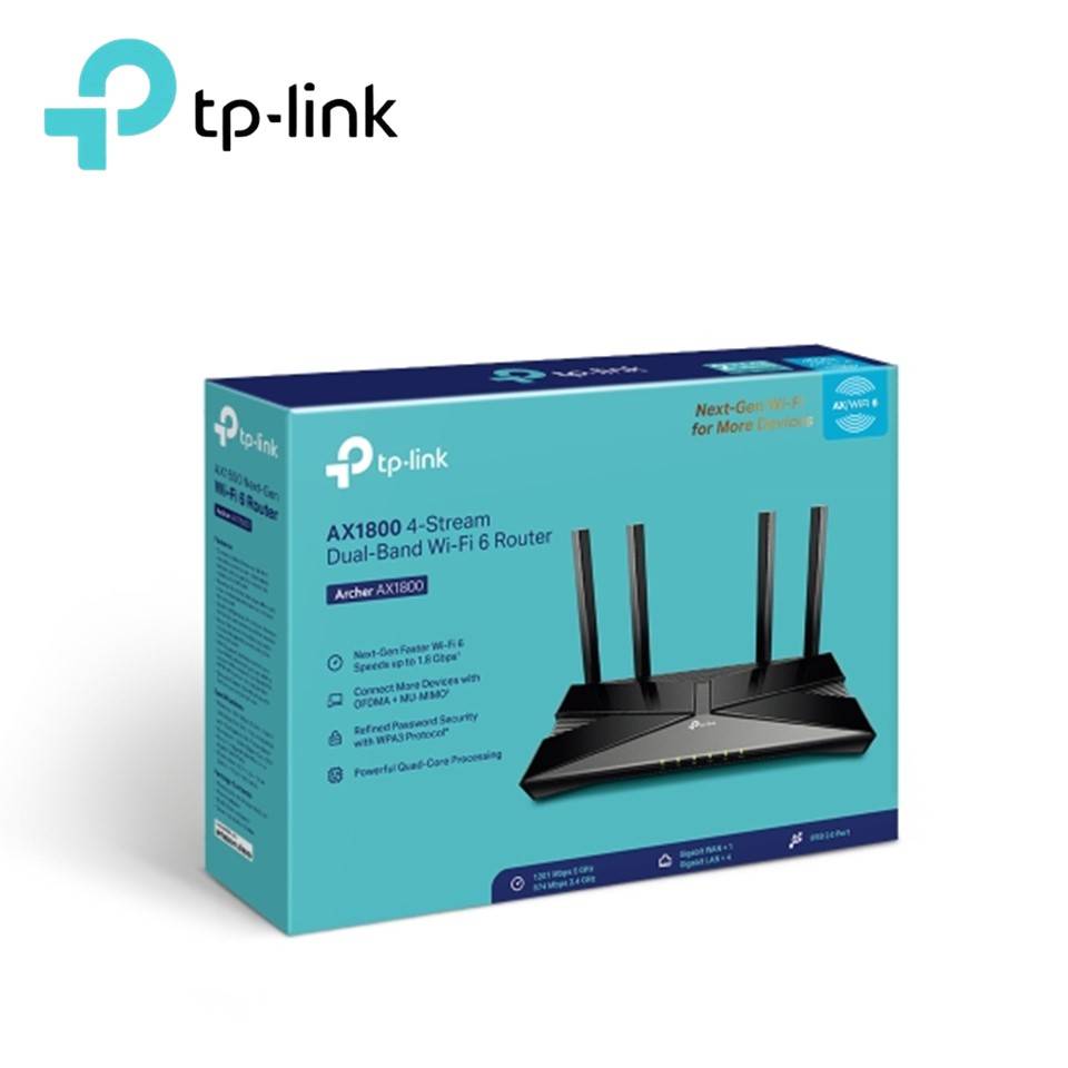 TPLINK ROUTER AX1800 DUAL BAND MU-MIMO BEAMFORMING WIRELESS GIGABIT ...