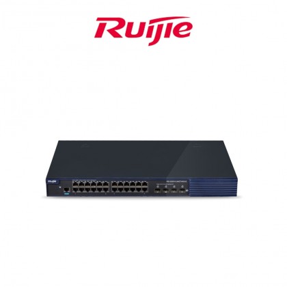 RUIJIE ENT MANAGED POE+ SWITCH, 24 GE PORT, 4 SFP+ (NON COMBO)