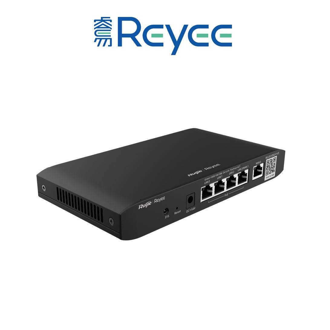 REYEE 5-PORT GIGABIT POE CLOUD MANAGED ROUTER - 600Mbps