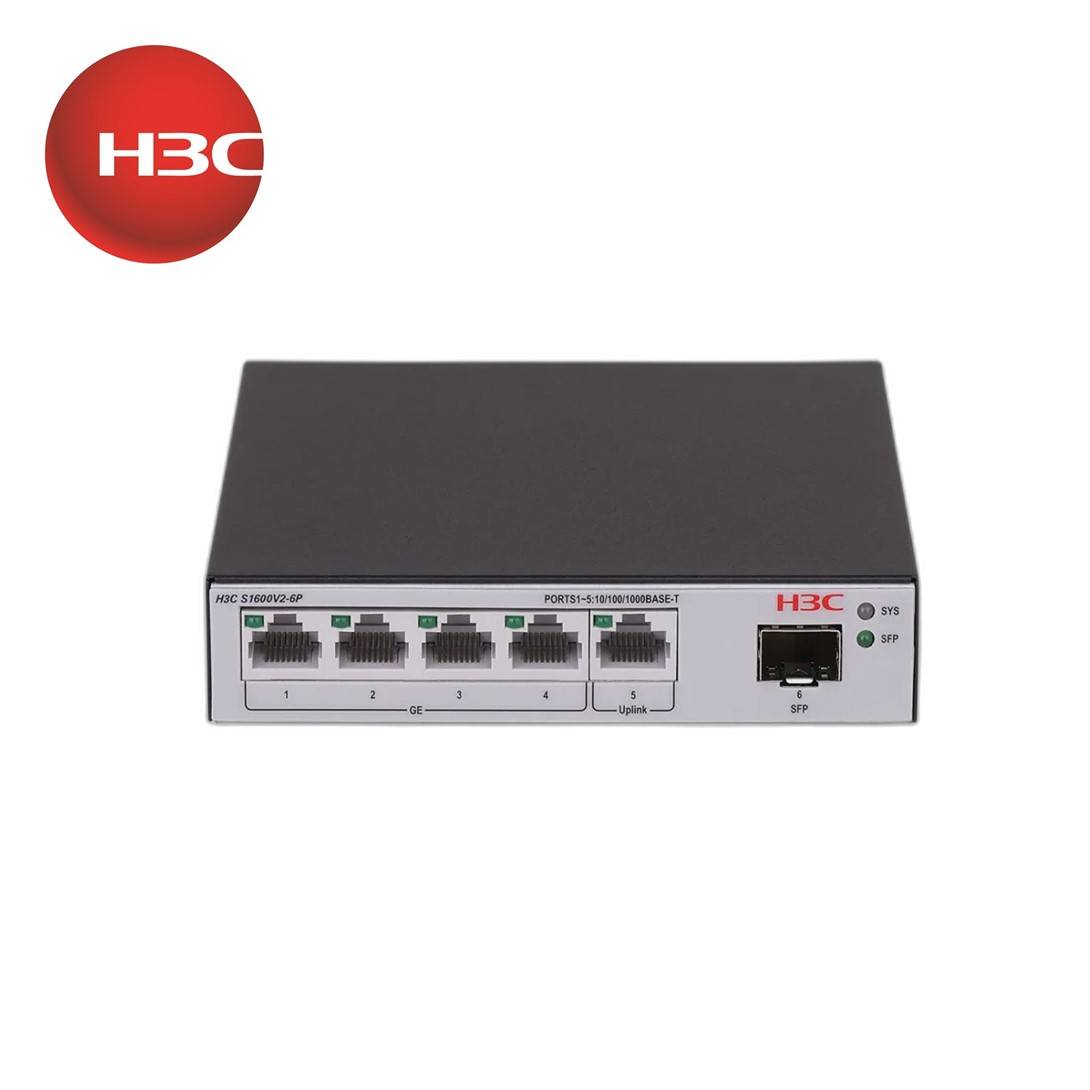 H3C AOLYNK WEB MANAGED 6 PORT SWITCH, 5*1G BASET-T, 1*1G BASE-X