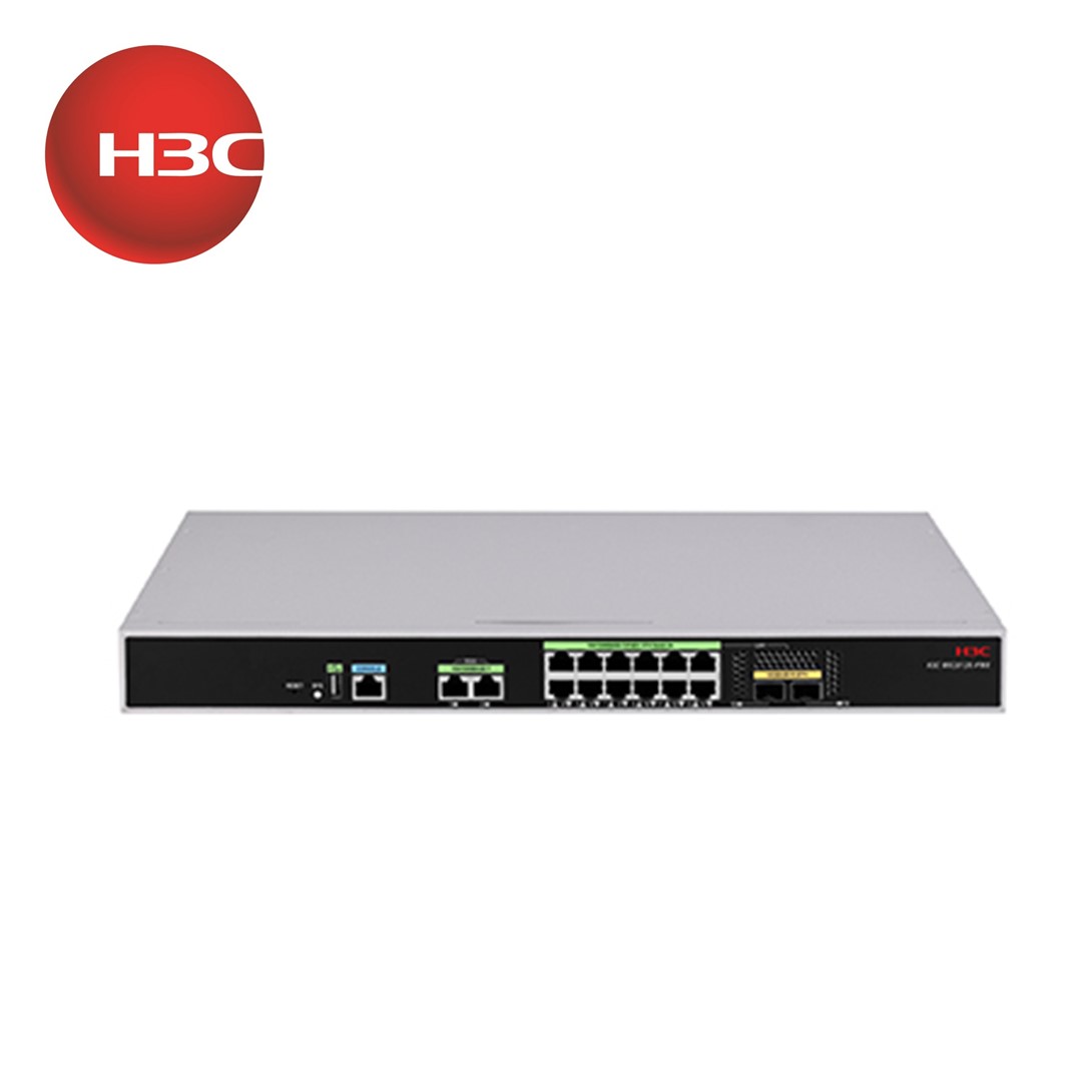 H3C GATEWAY WIRELESS CONTROLLER WITH POE - 14GE, 2SFP+, DEFAULT 32 AP LICENSE