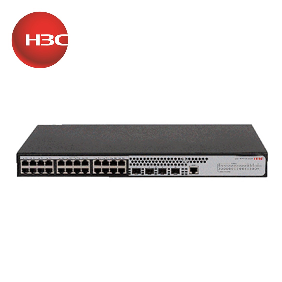 H3C S1850V2-28P-HPWR-EI L2 ETHERNET POE SWITCH - 24GE, 4SFP, AC