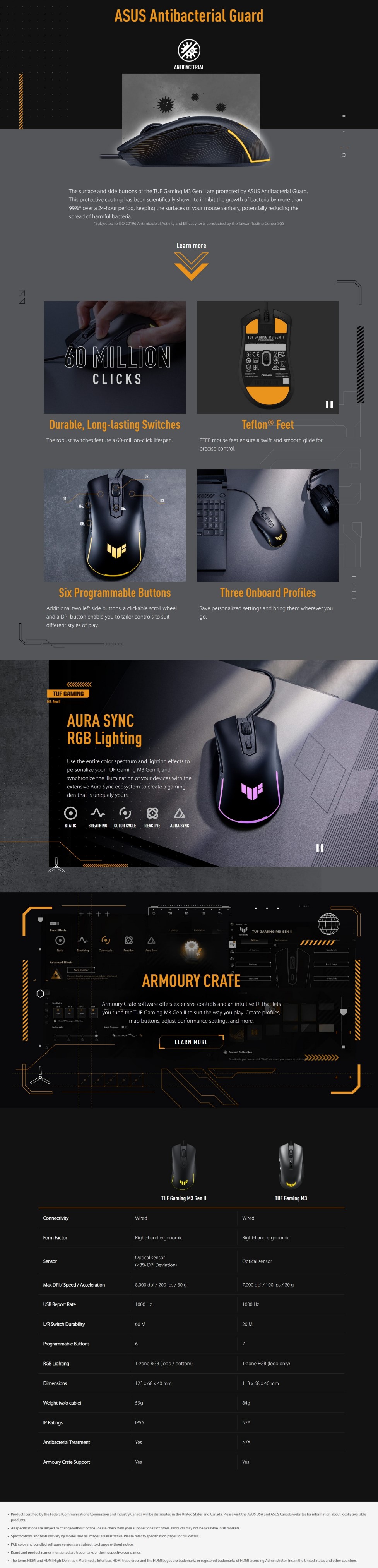 ASUS GAMING WIRED MOUSE P309 TUF M3 GEN II